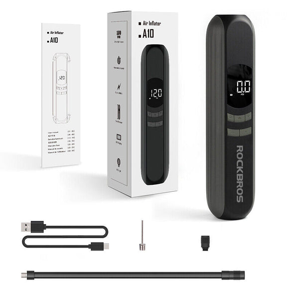 ROCKBROS Electric Bike Pump with Intelligent Digital Display ...