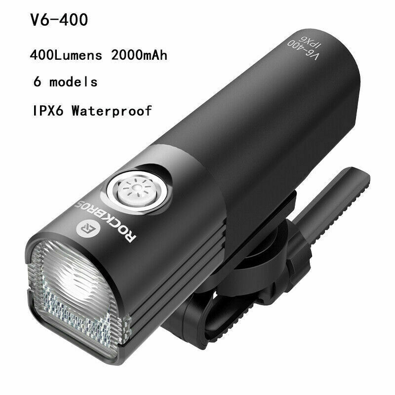ROCKBROS Front Bike Light 400/800 Lumens V6-400/800 - 400 Lumens ...