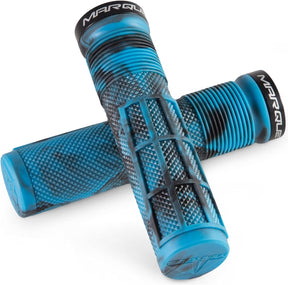 eBike Grips - Half Waffle - Black & Blue - eBike Super Shop