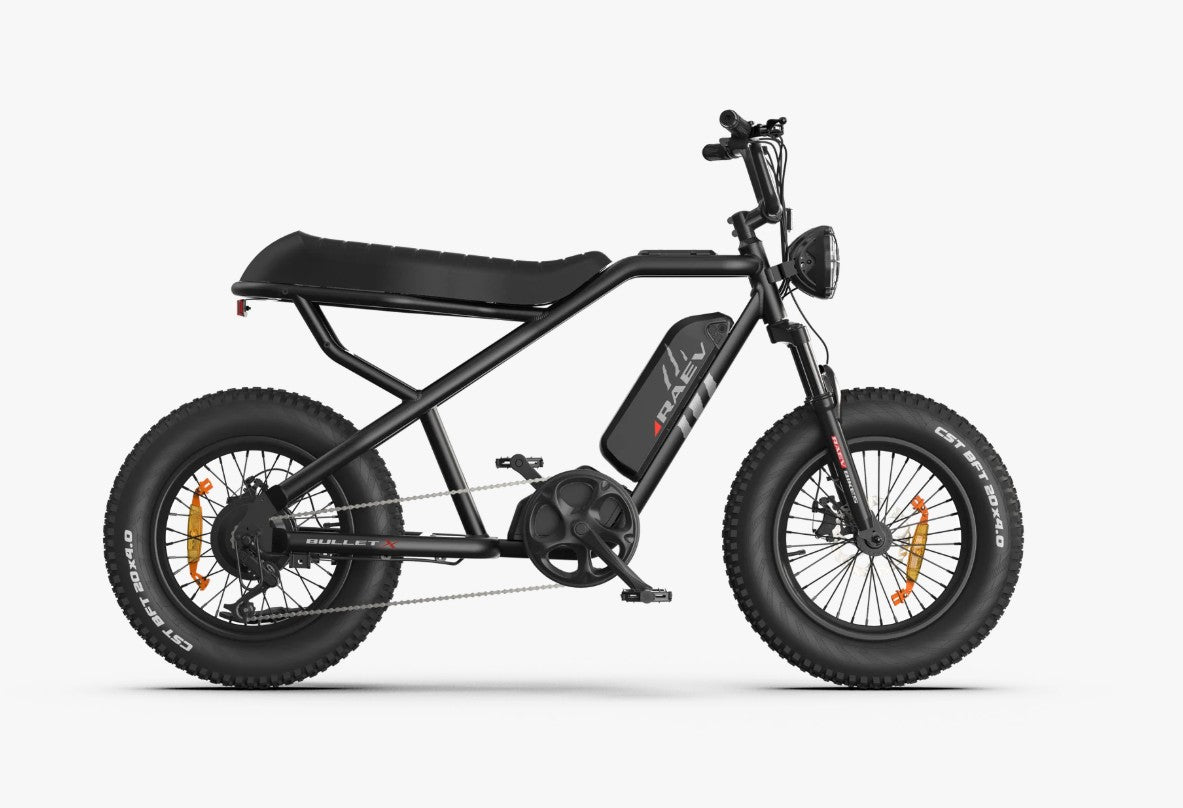 RAEV Bullet X Emoto eBike – 750W Electric Bike - Black - eBike Super Shop